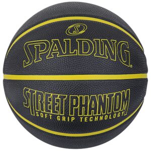 spalding basketball street phantom black x yellow no. 7 basketball basket