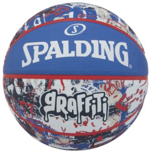 spalding unisex - adult graffiti sz6 ball, blue/red, 7