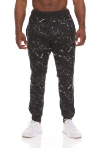 spalding mens competition 2.0 joggers, black marble, m