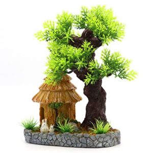 jgqgb aquarium decoration resin artificial water plant tree bonsai fish tank aquarium aquatic landscape aquarium accessories (color : c5.9 * 3.54 * 7.48in)