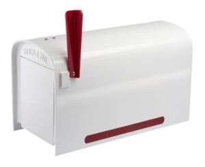 mailbox extra large mailbox - extra large mailboxes for outside with stainless steel hinges - mailbox extra large capacity, ultra-durable mailbox, vandalproof thick puck board plastic (white)