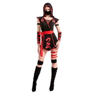 spooktacular creations halloween adult women ninja costume dress up, costume party, trick or treating, cosplay party (medium)