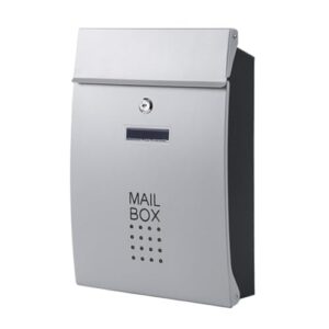 mailbox wall mounted, metal post box, mailboxes for outside, package delivery boxes for outside for envelope, letter, outside, home, office business (color : silver)