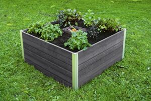 vita urbana 4x4x22 keyhole composting garden - slate grey