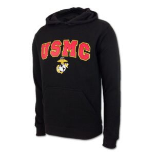 united states marine corps arch eagle globe and anchor hooded sweatshirt - sm