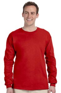 fruit of the loom hd cotton 100% cotton long sleeve tee