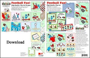 scrapsmart - football fan - clip art software collection - jpeg & pdf files [download]