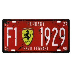 bayabu metal tin signs car plate enzo ferrari bar pub cafe home decor retro poster vintage wall 6 x 12 inches