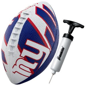 franklin sports nfl new york giants football - youth football - mini 8.5" rubber ball - perfect for kids - team logos and colors