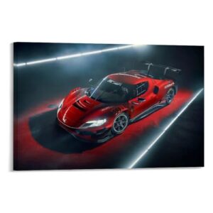 car poster ferrari f40 supercar posters racing car canvas wall art for boy's bedroom supercar wall decor frame-style 18x12inch(45x30cm)