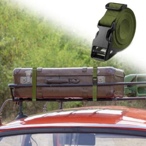 tie down strap, luggage straps, buckle straps adjustable, nylon strap with buckle, heavy duty luggage straps, adjustable nylon straps for motorcycle cargo trucks trailer luggage (army green)