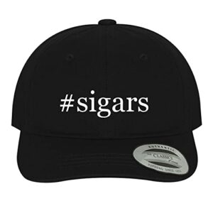 #sigars - soft hashtag dad hat baseball cap, black, one size