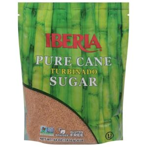 iberia pure cane turbinado sugar, 4 lb.