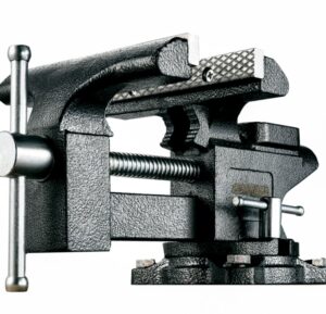 [upgraded] bench vise 6” - table vice for workbench, utility vise with heavy duty cast iron, multi-jaw, 270 degree swivel base, larger anvil, easy adjustment for woodworking, workshop diy uses