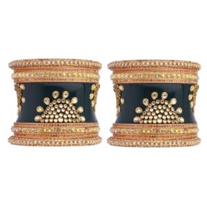 efulgenz traditional indian wedding bangles cz crystal bridal bracelet bangle set for women (pcs)