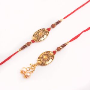 rakhi for brother and bhabhi, lumba bhai bhabhi rakhi set, rakhi set for brother sister raksha bandhan rakhi gift set for bhaiya bhabhi, traditional indian rakshabandhan gifts for brother sister