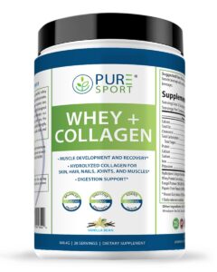 pure whey protein + collagen vanilla bean