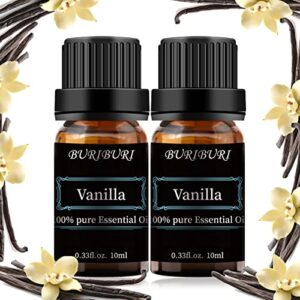 2pcs vanilla essential oils for massage, diffuser, humidifier - 100% pure fragrance oil 10ml