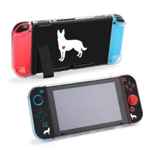 german shepherd dog protective case cover for nintendo switch shock-absorption anti-scratch design