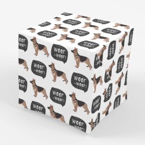 german shepherd dog wrapping paper animal pet gift wrap 30 x 20 inch (3 sheets)