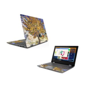 mightyskins skin compatible with lenovo flex 6 11" (2018) - mulberry tree | protective, durable, and unique vinyl decal wrap cover | easy to apply, remove, and change styles | made in the usa