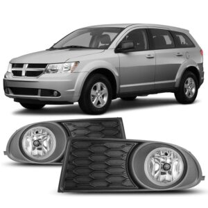 winjet compatible with [2010 2011 2012 2013 2014 2015 2016 2017 2018 2019 dodge journey] driving fog lights + switch + wiring kit