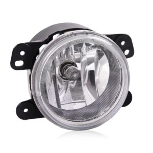 cheda fog lights compatible with 2010-2018 dodge journey,2007-2017 jeep wrangler,2014-2018 jeep cherokee,2011-2013 jeepgarnd cherokee, 2011-2014 dodge charger,1pc (clear lens)