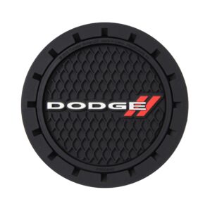 plasticolor 000649r01 dodge logo auto car truck suv cup holder coaster 2-pack