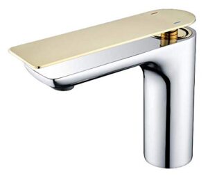 bathroom faucet gold & chrome | bathroom sink, 1 hole, single handle, noble faucet la vie luxury