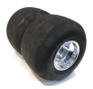 the rop shop | (pack of 2) tubeless racing slick tire 11x6.00-5 with aluminum wheel for go kart