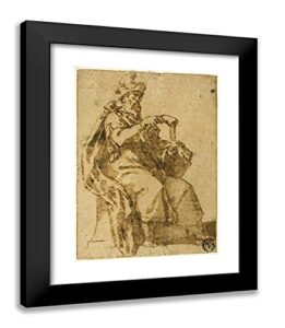 artdirect cesare nebbia 19x24 black modern framed art print titled samuel enthroned