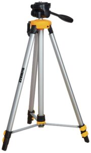 dewalt laser level tripod, ¼ x 20 thread mount, collapsible legs, non-skid feet, carrying pouch included (dw0881t)