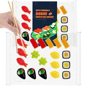 fusion select 2 packs 22 pieces keto-friendly sushi bento gummies - healthy low carb sugar free snack candies - chewy bites sweetened with allulose - desserts high in protein & fiber - total 44 pieces