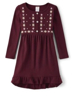 gymboree,and toddler long sleeve knit casual dresses,redwood,3t