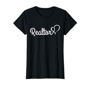 realtor real estate agent heart house rent broker gift t-shirt