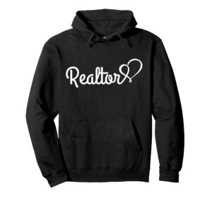 realtor real estate agent heart house rent broker gift pullover hoodie