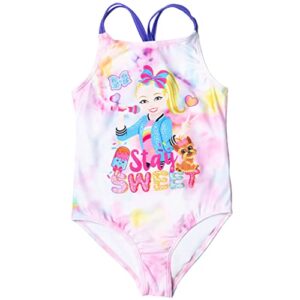 jojo siwa little girls one-piece bathing suit rainbow 7-8