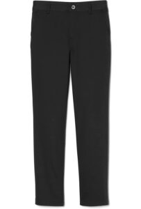 french toast girls' pull-on twill pant (standard & plus), school uniform black, 7