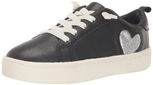 carter's kids perrie sneaker, black, 7 us unisex toddler