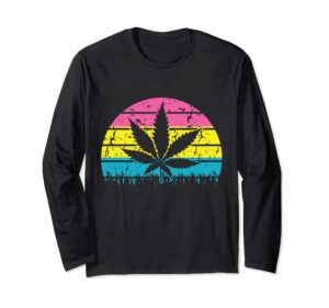 weed lgbt-q pan-sexual pride marijuana 420 pot-head stoner long sleeve t-shirt