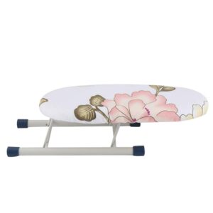 ironing board, cotton cloth foldable iron board ironing boards cuffs collars handling table space saving ironing board for small spaces, laundry rooms or dorms (peony)