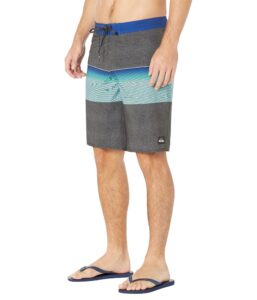 quiksilver men's standard surfsilk slab 21 boardshort swim trunk bathing suit, iron gate, 30