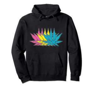 weed pansexual pride marijuana lgbt-q ally pot-head stoner pullover hoodie