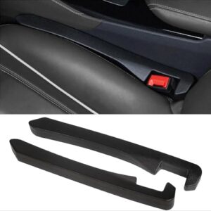 uisky aa car seat gap filler 2 pack, in between car seat catcher black car accessories interior seat gap fillers with seat belt holes car gap strip stop cellphone wallet keys coins from dropping