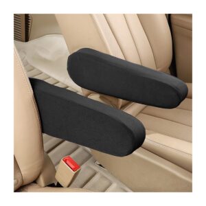 auceli 2 pcs car front seat armrest covers, cloth fabric armrest protectors, direct replacement center console lid armrest cover skin, universal accessories for car, suv, truck and van