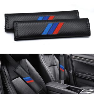 2 pack car seat belt pads cover more comfortable driving, seat belt shoulder strap covers harness pad for bmw interior accessories, compatible with adults youth kid