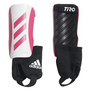 adidas unisex-teen tiro soft ground match shin guards, team shock pink/white, medium