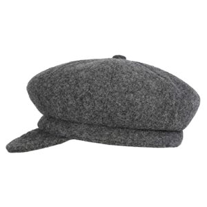 dt dantiya women's wool newsboy hats winter felt visor beret cap cabbie winter cozy hat grey