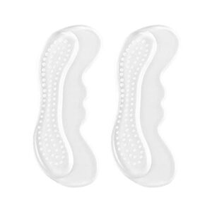 2pcs of transparent invisible self-adhesive gel heel pads: non-slip cushion grip inserts for high heels and shoes