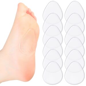 bonuci 12 pieces metatarsal pads gel ball of foot cushions soft pain relief forefoot support gel foot pads for women men cushioning plantar fasciitis neuroma(clear)